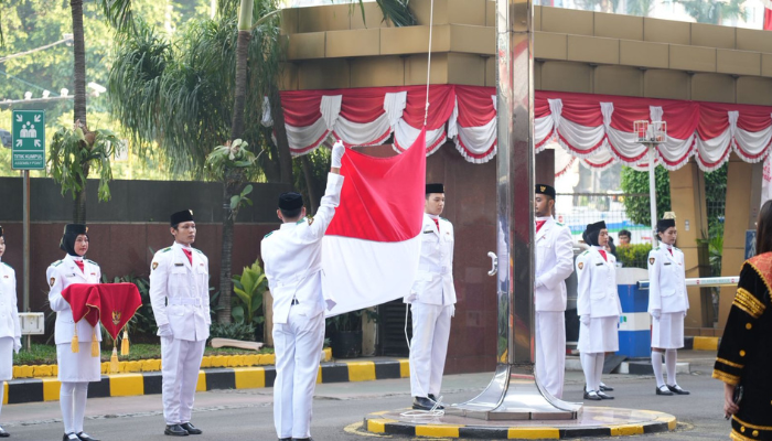 Kementerian PKP Gelar Upacara HUT ke-80 Kemerdekaan RI di Wisma Mandiri ...